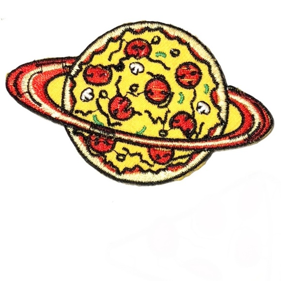 Accessories | Pizza Patch Iron On Planet Diy Za Space Pepperoni | Poshmark
